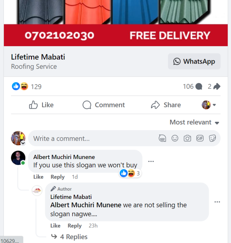 A roofing firm trolled for using Mwangaza’s ‘Kabati’ slogan – The ...